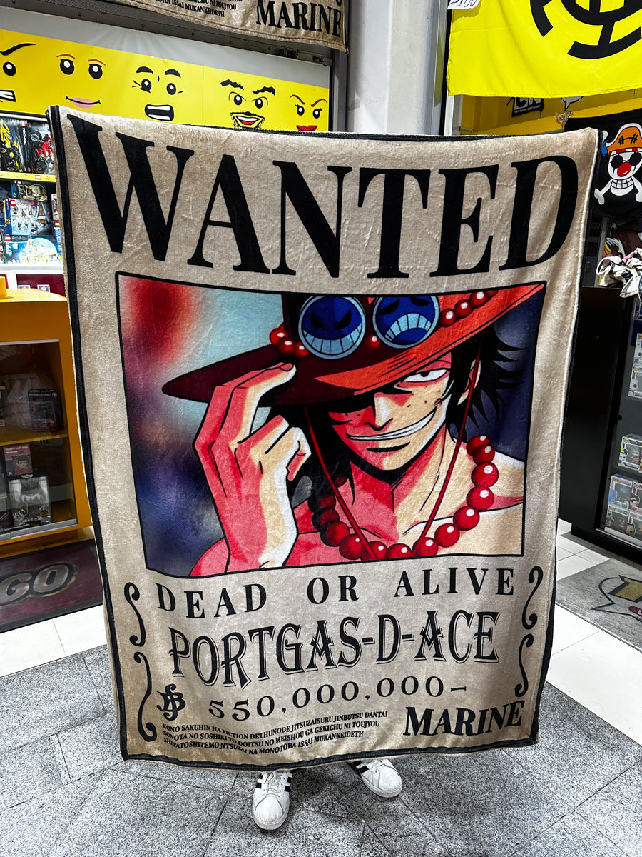 Cobija One Piece Portgas D. Ace Wanted Cartel Recompensa – Jugueteria ...